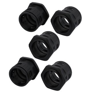 5 Pcs PG36 PA Ripple Pipe Connector Joint Black for AD42.5 Corrugated ...