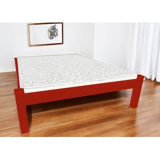 HomeRoots Red Solid Wood Twin Bed Frame - Bed Bath & Beyond - 42755594