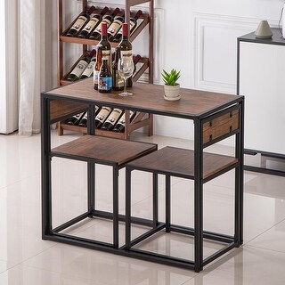 Small Breakfast Bar Table and 2 Chairs 3 Pcs Set - Bed Bath & Beyond ...