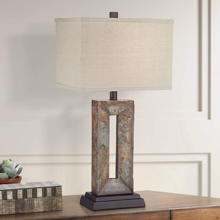 Small Rustic Traditional Style Table Lamp 26" High Natural Stale ...