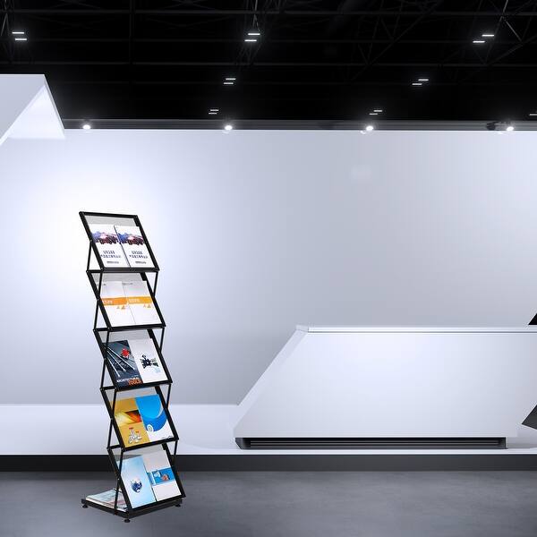Foldable Magazine Display Racks 5 Layers Brochure Stand Catalog ...