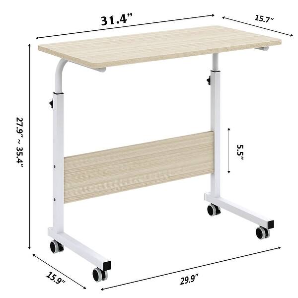 Movable Laptop Computer Desk Height Adjustable Home Office Table - Bed ...