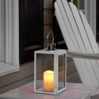 Nemo 11" LED Candle Lantern - White - Bed Bath & Beyond - 37650559