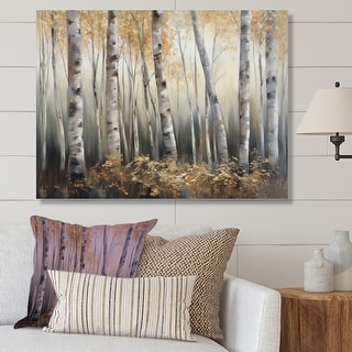 Designart "Birch Tree Forest Wonderland Iii" Tree Wall Decor - Bed Bath ...