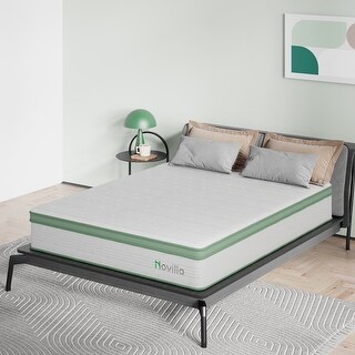 Novilla 12-inch Pocket Spring Hybrid Bed Mattress in a Box - Bed Bath ...