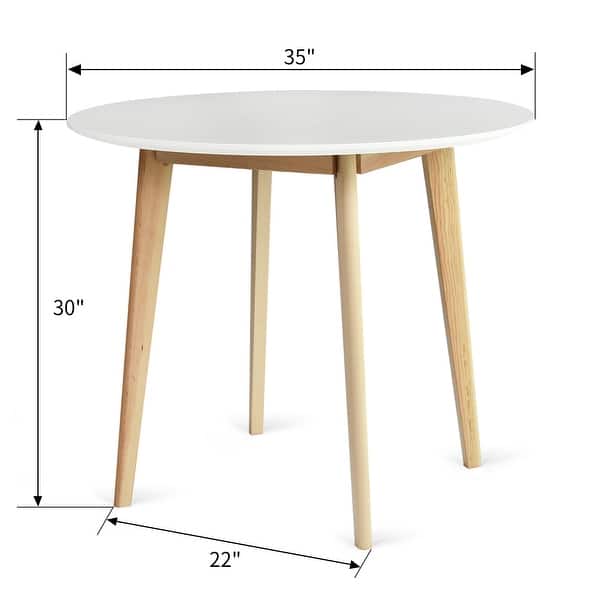 Round 35" Solid Wood Dining Table - 35"x35"x30" - Bed Bath & Beyond ...