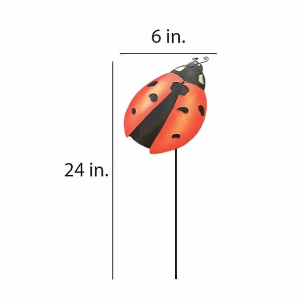 Handmade Lady Bug Garden Decoration - 1 x 6 x 24 - Bed Bath & Beyond ...