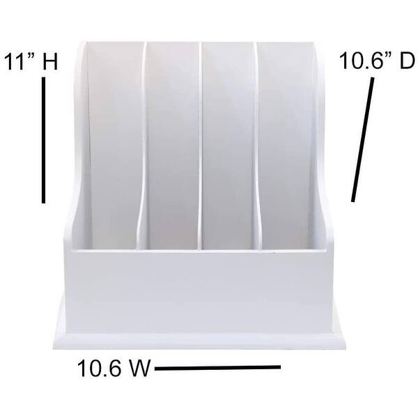 DesignStyles 4 Compartment Vertical Desktop Organizer. - Bed Bath ...