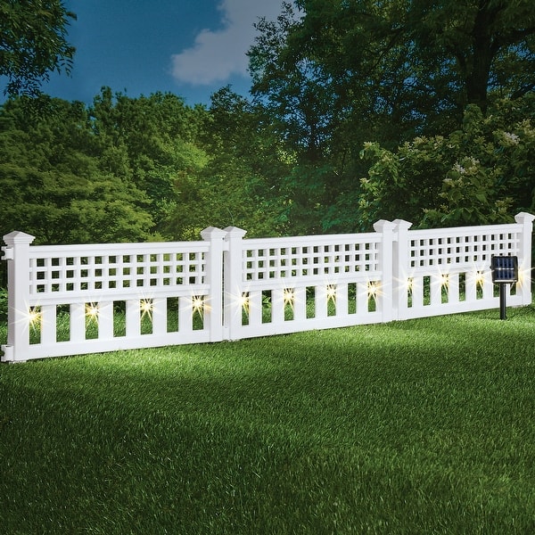 Solar White Garden Border Fence - Bed Bath & Beyond - 37522957