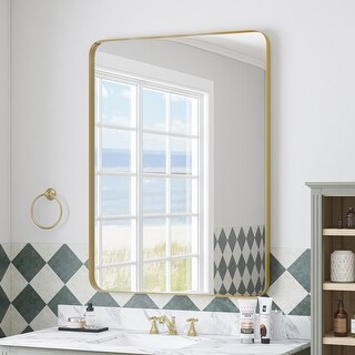Wall Mirror 30x40 Inch Gold Rectangular Mirror Metal Framed Mirror Vanity Mirror Dressing Mirror ...