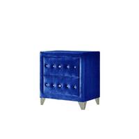 Glam Velvet Bedside Cabinet End Table Dresser with 2 English Dovetail ...