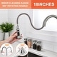 304 Stainless Steel Pull Out Kitchen Faucet High Arc 360 Swivel 23.6 ...