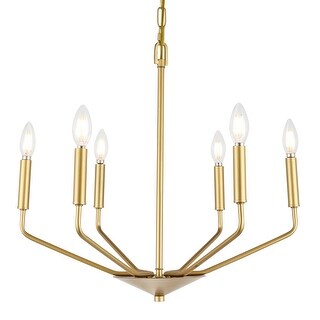 Elegant Lighting Enzo 6 Light 22" Wide Taper Candle Chandelier - Bed ...