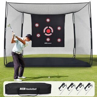 10X8X6FT Golf Practice Hitting Net Golf Driving Cage with Frame and Net ...