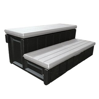 Leisure Accents 36 Inch Long Spa Hot Tub Storage Steps, Gray (2 Pack ...