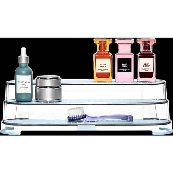 Madesmart 95-77722-06 Clear Blue 3 Tier Shelf Organizer - Bed Bath ...