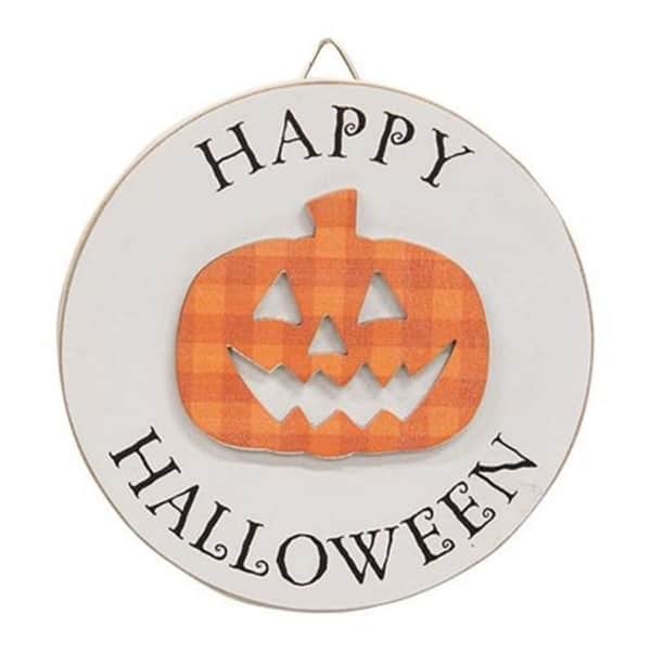Happy Halloween Jack Circle Easel Sign - Bed Bath & Beyond - 37670382