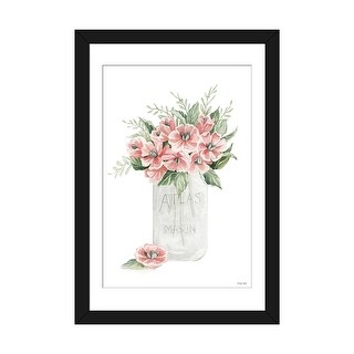 iCanvas "Pink Posies In A Jar" by Cindy Jacobs - Bed Bath & Beyond ...