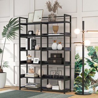 70 "High Bookshelf with 6 Layers Open Design Partition Board, Anti ...