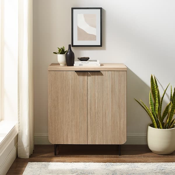Walker Edison Modern Fluted-Door Storage Console - Bed Bath & Beyond ...