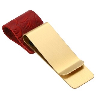 Metal Clip Carved Leather Notebook Pen Holder Loop Sleeve for Notebooks ...