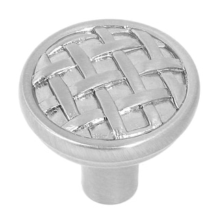 Stone Mill Hardware - Satin Nickel Basket Weave Cabinet Knobs (Pack of 25) - Bed Bath & Beyond ...
