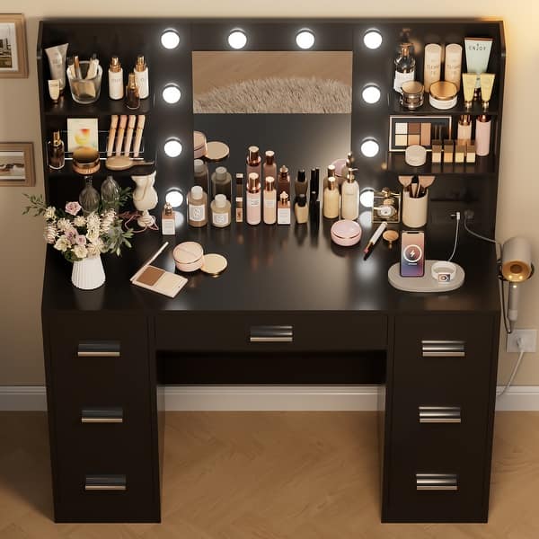 makeup mirror setup