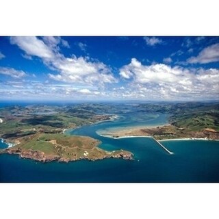 Taiaroa Head Otago Peninsula Aramoana And Entrance To Otago Harbor Near ...
