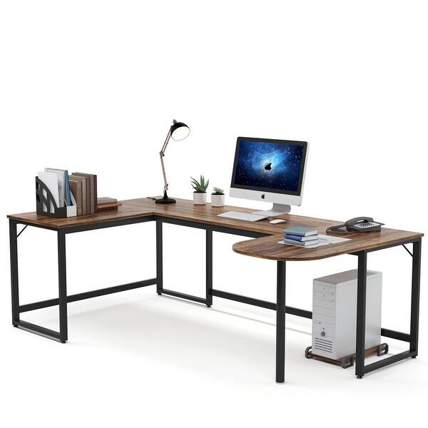 U Shaped Computer Desk Writing Table with Printer Stand - Bed Bath ...