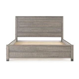 GALANO Layton Wood Frame Queen Platform Platform Bed with Headboard ...