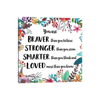 iCanvas "You Are Braver Than You Believe II" by Eden Printables Canvas ...