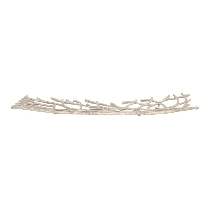 Silver Aluminum Metal Inspired Coral Wall Decor (Set of 2) - Silver or ...