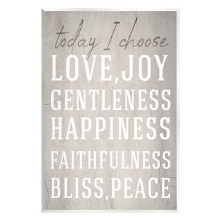 Stupell Today I Choose Uplifting List Wall Plaque Art, Design by Lil ...