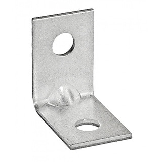 10 Pcs, Steel Angle Bracket With 1/4 in. Unthreaded Hole, Zinc Plated ...