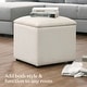 Boucle Square Storage Cube Ottoman in Cream - Bed Bath & Beyond - 38207119