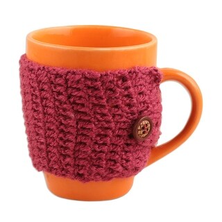 Novica Handmade Cozy Coffee Hand-Knit Mug - Bed Bath & Beyond - 37121613