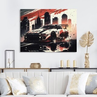 Designart 'Tokyo Japan Driving Car III' Cars Drifting Japon Metal Wall ...