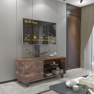 Entertainment Center TV Console Table Height Adjustable Swivel - 16 ...