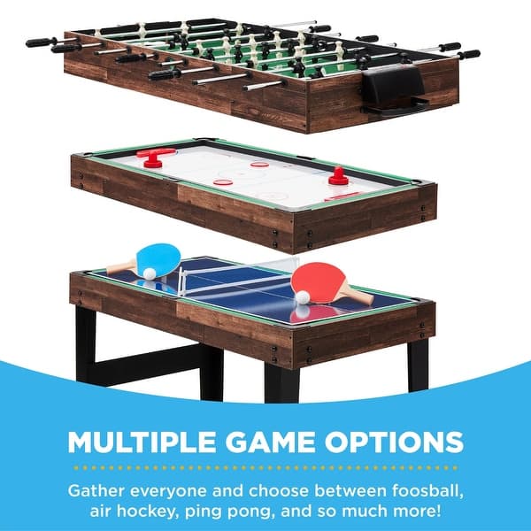 10-in-1 Combo Game Table Set w/ Pool, Foosball, Ping Pong, Chess - Bed ...