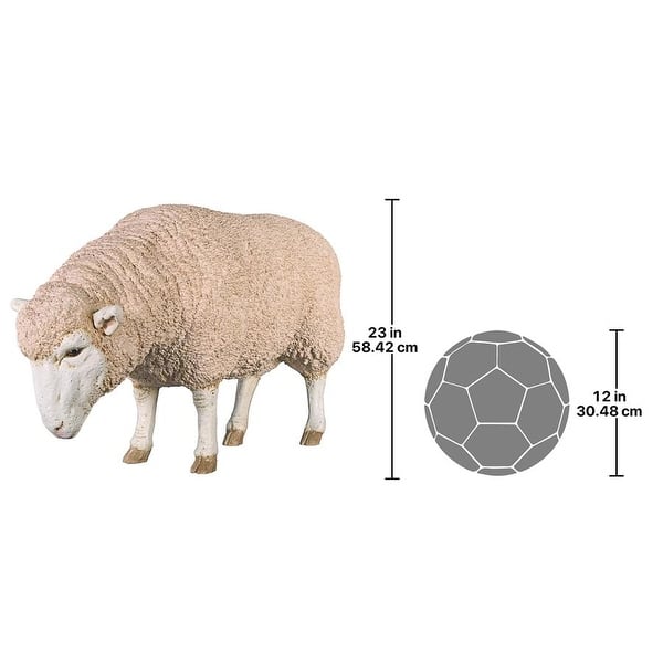 Design Toscano Merino Ewe Life-Size Sheep Statue: Head Down - Bed Bath ...