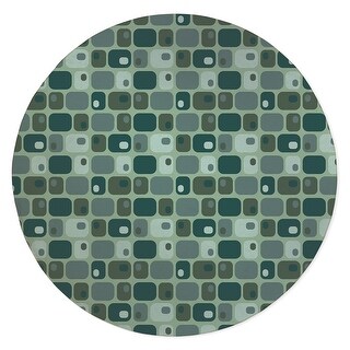 ROUNDED RECTANGLES LIGHT GREEN Outdoor Rug by, Becky Bailey - Bed Bath ...