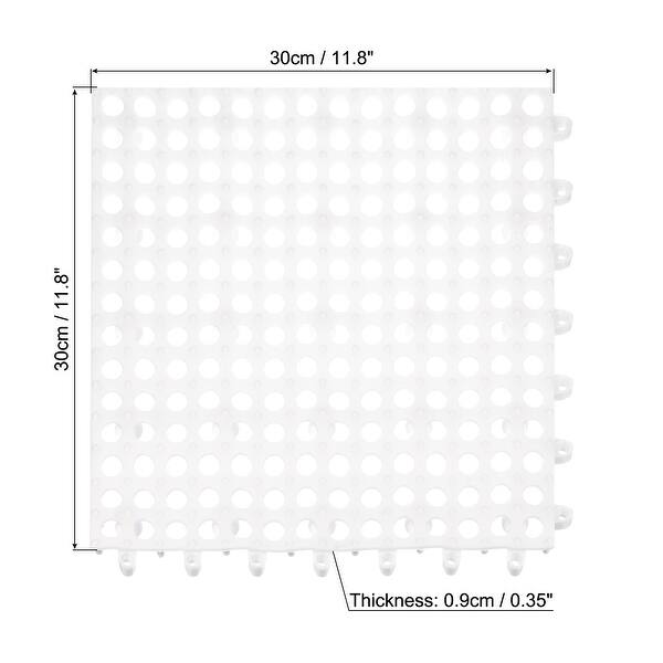 Interlocking Cushion 11.8x11.8" Plastic Non-Slip Drain Floor Tiles Mat ...