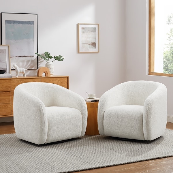Kiptin 31.7"W 360 Degree Swivel Barrel Accent Chair (Set of 2) - Bed ...