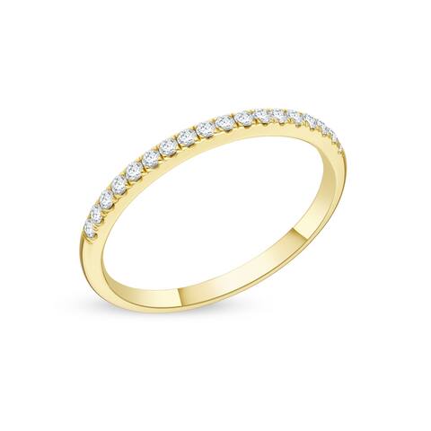 De Couer 1/3ct TDW Diamond Contour Wedding Band in 10k Gold for Women ...