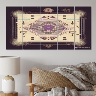 Designart "Sacred Invocation Vintage Mandala II" Christianism ...