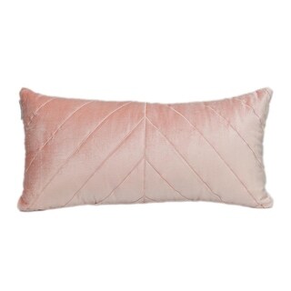 Quilted Velvet Arrows Pink Decorative Lumbar Pillow - Bed Bath & Beyond ...