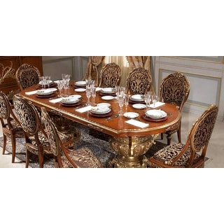 KING HAND CARVED ROYAL CARVING DESIGN DINING TABLE SEt - Black Cherry ...