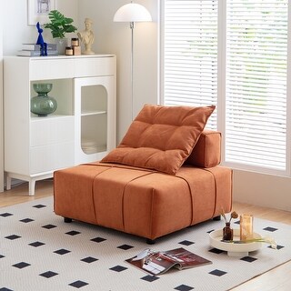 Modular Sectional single sofa,Armless Chair with Removable Back Cushion ...