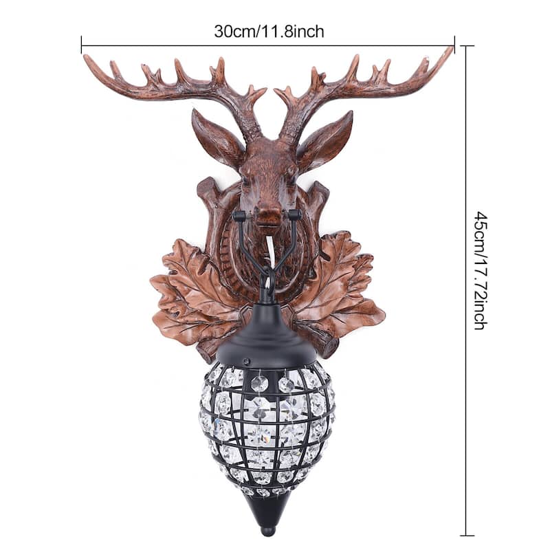 Zickel Antler Wall Sconce Rustic Deer Wall Light Fixtures Decor - 11.8 ...