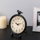 Metal Analog Desk Clock with Feet Stand for Living Room Decor - Bed ...
